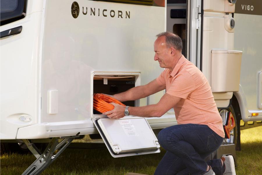 Arriving on site: Caravan Electrical System - Bailey of Bristol