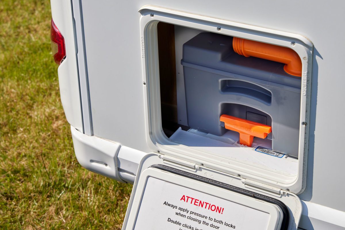 Arriving on site: Caravan Toilet Cassette - Bailey of Bristol