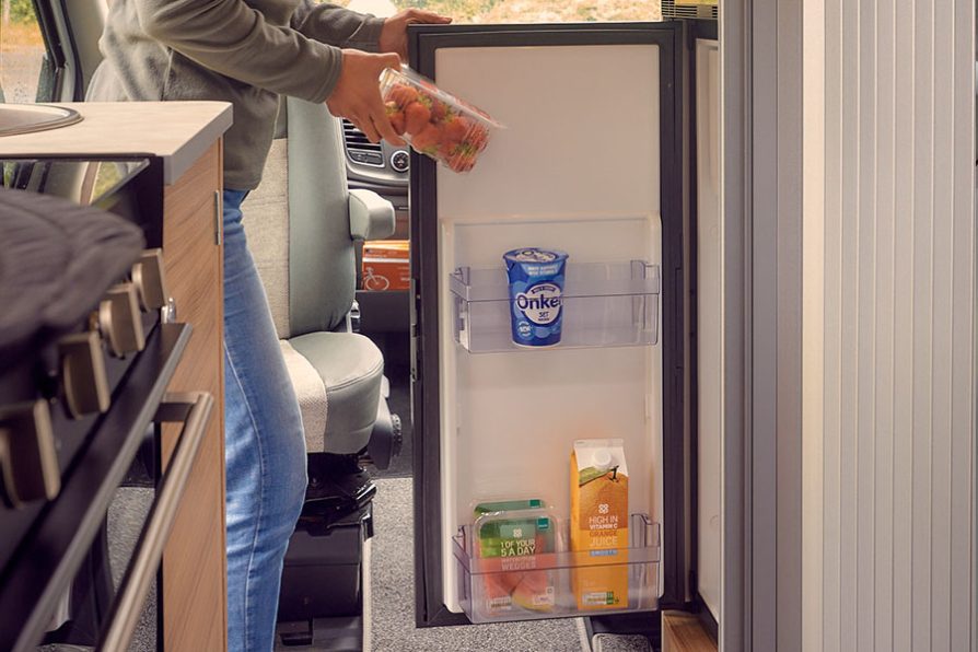 Arriving on site: Campervan compressor fridge - Bailey of Bristol